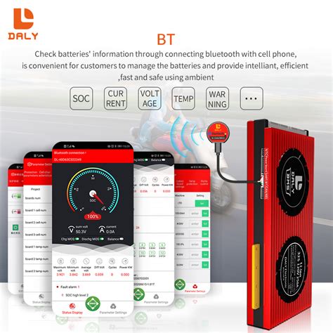 Wholesale Daly Bms Bluetooth Rs485 Uart Can Ntc Display Wifi Module 4s 12v 8s 16s 200a Smart Bms