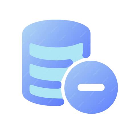 Premium Vector Database Icon Colored Shapes Gradient