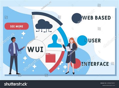 WUI acrónimo de interfaz de vector de stock libre de regalías