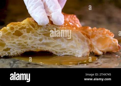 Croissant Porous Fresh Delicious Baking Structure Yeast Puff Pastry
