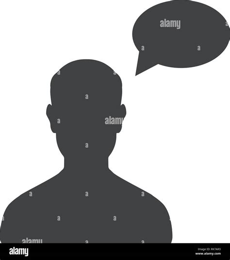 Person Speach Bubble Vector Icon Dialogue Talk Sign Symbol Stock