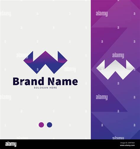 Letter W Logo And Icon Design Alphabet W Logo Template Stock Vector