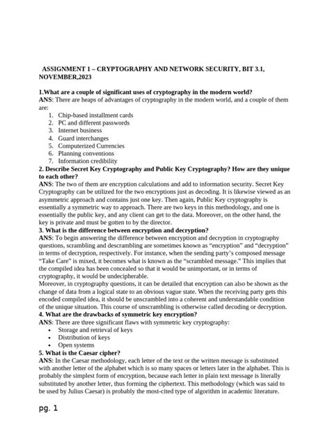 Assignment Crypto Bcs And Bit 31 Nov 2023m 2 Pdf Encryption