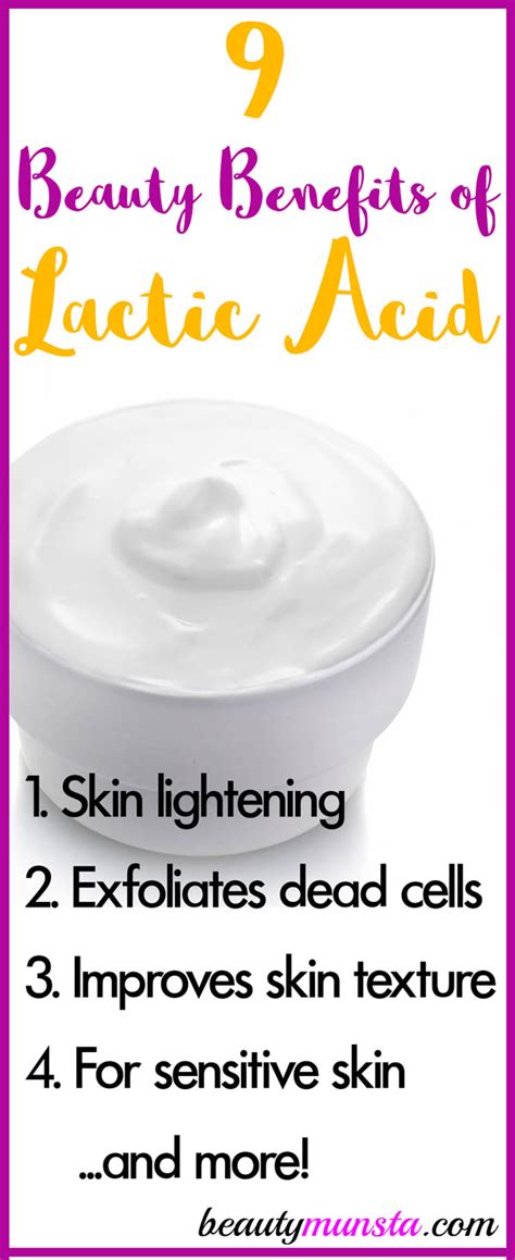9 Awesome Beauty Benefits Of Lactic Acid Beautymunsta Free Natural Beauty Hacks And More