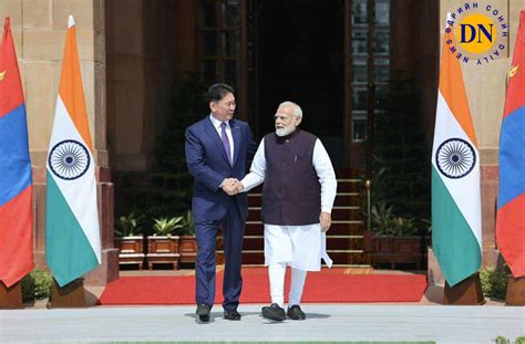 Монгол Улсын Ерөнхийлөгч У Хүрэлсүхийг БНЭУ ын Ерөнхий сайд Нарендра Моди угтлаа