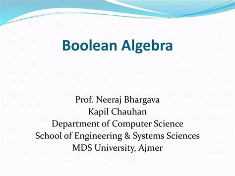 Boolean Algebra Pptx
