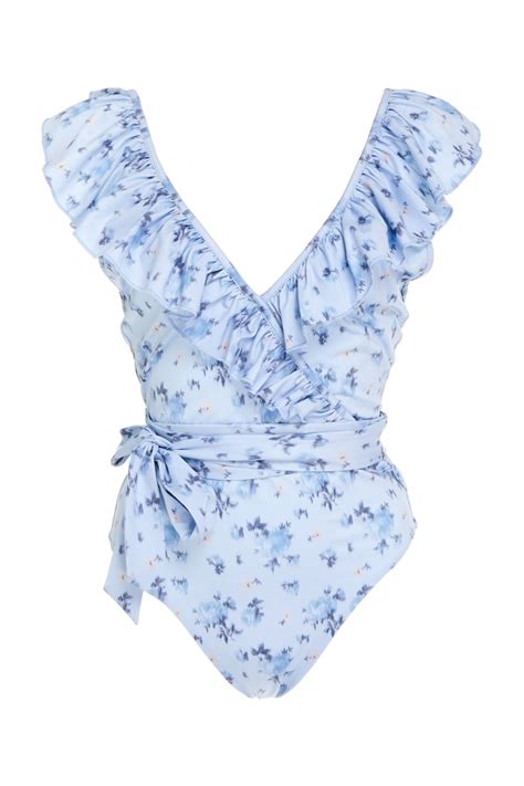 Loveshackfancy Jasper Ruffled Belted One Piece Swimsuit 275 Best