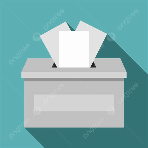 Gambar Vektor Datar Ikon Kotak Suara Politik Dari Manusia Png Dan