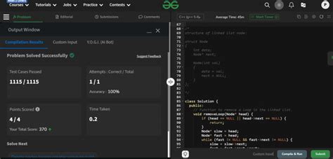 day68 codingjourney linkedlist floydalgorithm problemsolving geeksforgeeks datastructures