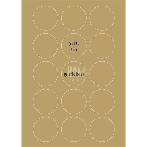 10sheets Diecut Round Kraft Sticker Paper Raw Essentials Philippines