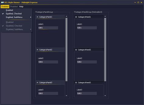 DelphiStyles VCL Style MidnightExpress
