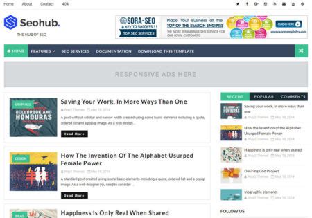 Seohub Fast Loading Blogger Template Blogspot Templates