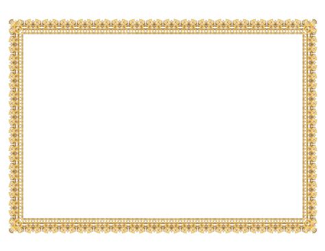 Certificate Gold Frame Vector Free