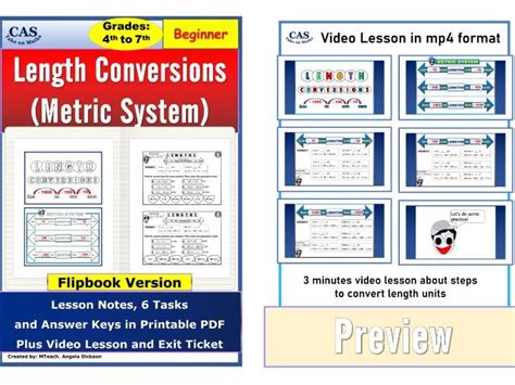 Length Conversions Metric System Activities And Answers Teaching