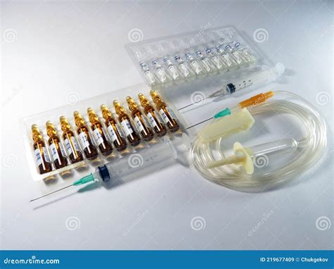 Medicines And Medical Instruments For Injection Stock Image Image Of