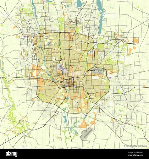 Vector City Map Of Columbus Ohio Usa Stock Vector Image And Art Alamy