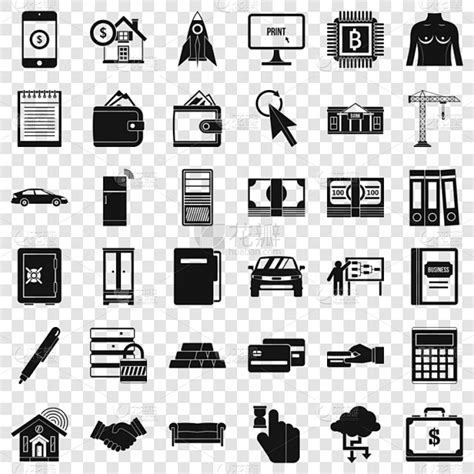 极简构图 计算机图标 时尚 计算机 数据 黄金 男人 房屋 布置 收集