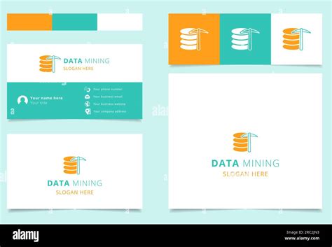 Data Mining Logo Design With Editable Slogan Branding Book And Business Card Template Stock
