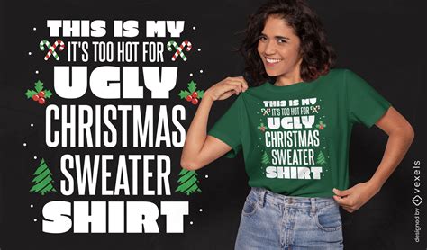 Christmas Sweater Quote T Shirt Design Vector Download