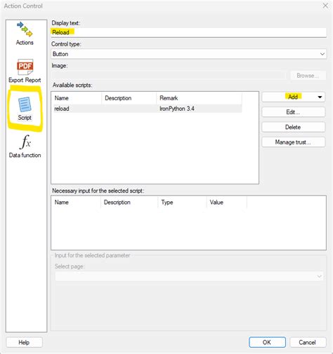 implement a reload button spotfire spotfire community