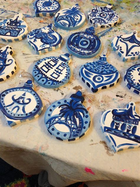 Set Of 3 Chinoiserie Ornaments Etsy