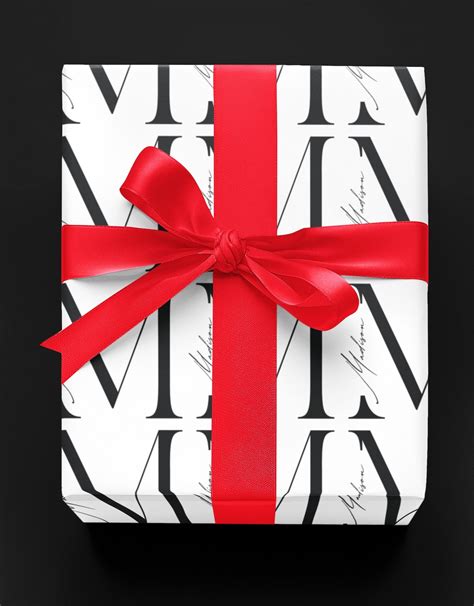 Personalized Christmas Wrapping Paper Bridal Party Minimalist Custom