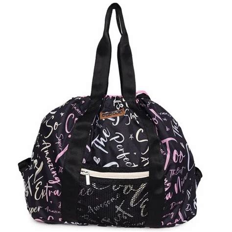 Oversize Tote Cum Backpack Stripe Print On Polyester Fabric Womens Backpack लेडीज बैकपैक