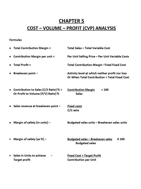 Chapter 5 Cvp Analysis Pdf Income Statement Microeconomics