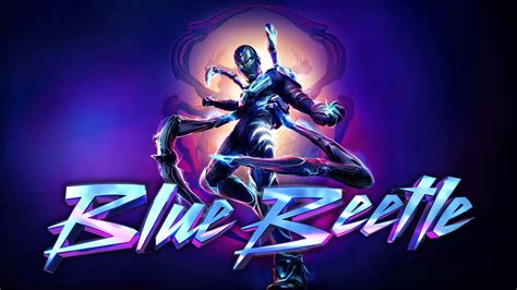 Download Blue Beetle Hero Pose Wallpaper