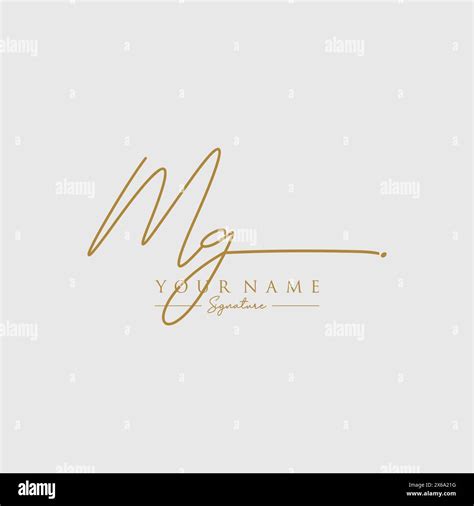 Mg Signature Logo Template Stock Vector Image And Art Alamy