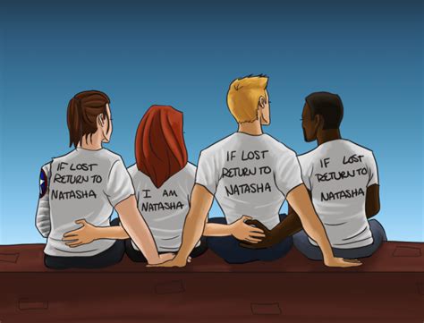 Image Bucky Barnes Natasha Romanoff Steve Things For