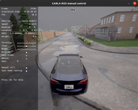 Carla Ros Bridge Manual Control HUD Cardinal Direction Mismatch GNSS