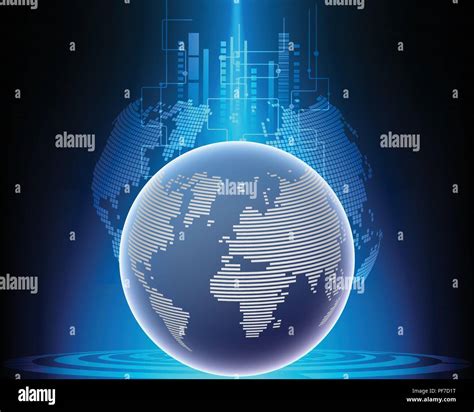 Global World Map Cyber International System Transformation Network Connection Business Zone