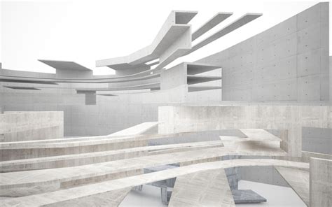 Una Vista Del Interior De Un Edificio Con Un Diseño Curvo Foto Premium