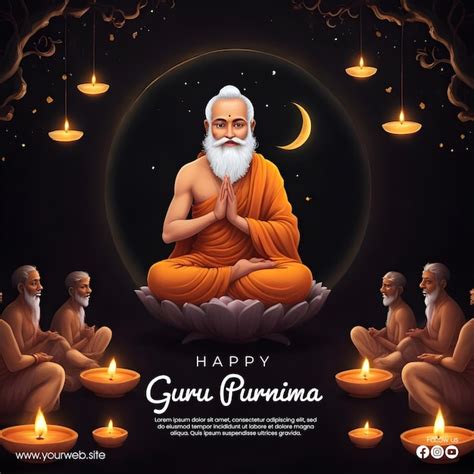 Premium Psd Guru Purnima Indian Festival Background Psd