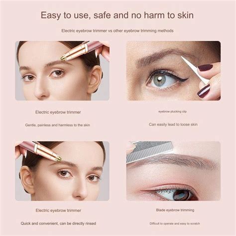 Ready Stocks Electric Eyebrow Trimmer Usb Rechargeable Brows Razor