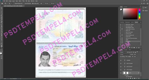 Libya Passport Psd Template Fake Fully Editable Cheap Price
