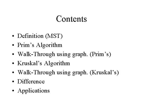 Minimum Spanning Trees Prims Algorithm Kruskals Algorithm By