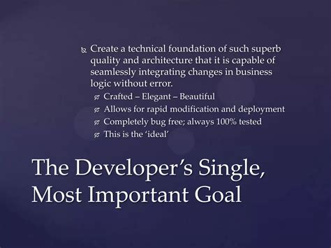 The Developers Nirvana Fallacy Ppt