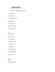 Chapter1 Lab EXERCISE I PART I 1 S I Units English System Units A