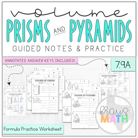 Nets Of Prisms And Pyramids Worksheet