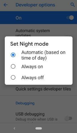 How To Turn On Night Mode Automatic On Android Pie