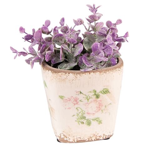 Комплект 4 керамични саксии Flowers 10x10x10 см Emag Bg