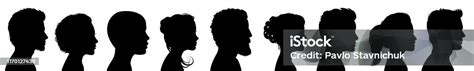 그룹 젊은 사람들 프로필 실루엣 얼굴 남자와 여자 세트 용 주식 실루엣에 대한 스톡 벡터 아트 및 기타 이미지 실루엣 머리 사람 얼굴 Istock