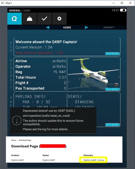 deprecated data ref warning in x plane 12 flyjsim q4xp x plane