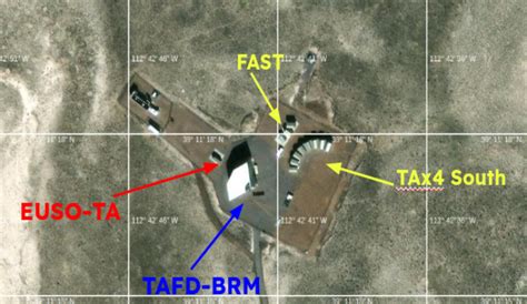 location of euso ta experiment on the telescope array black rock mesa