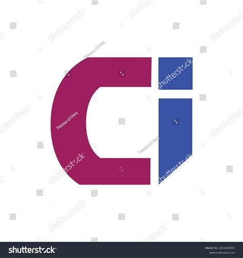 Letter Ci Logo Design Template Alphabet Stock Vector Royalty Free