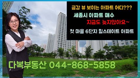 230세종시아파트매매첫마을6단지 609동매매금강뷰보이는첫마을아파트매매세종시부동산다복부동산044 868 5858