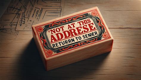 not at this address return to sender stamp return my stamps