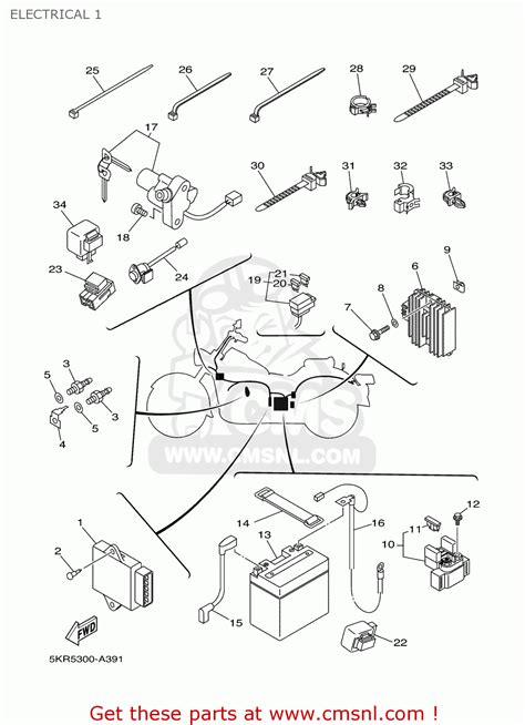 Yamaha Xvs250 2002 5kr5 Sweden 1a5kr 300e2 Electrical 1 Buy Original